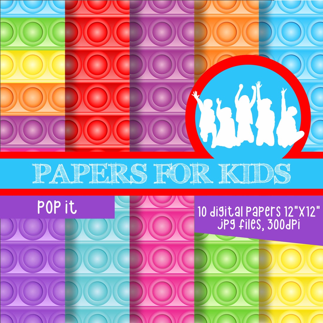 Pop It, Digital Paper, Birthday, Pop It Background, Pop It Party, Pop ...