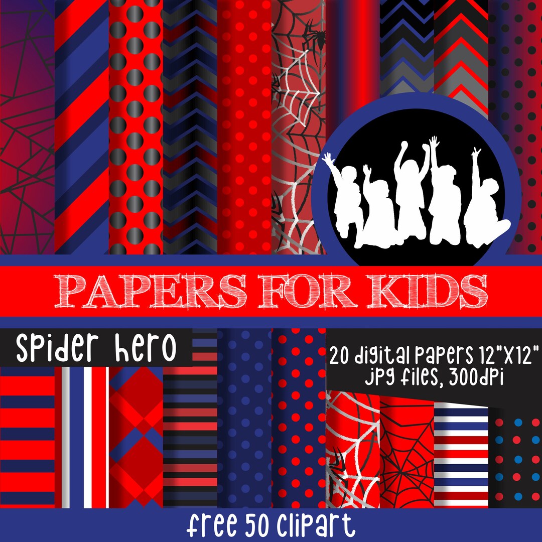 Spider Hero, Digital Papers, Spider Background, Boys, Background ...