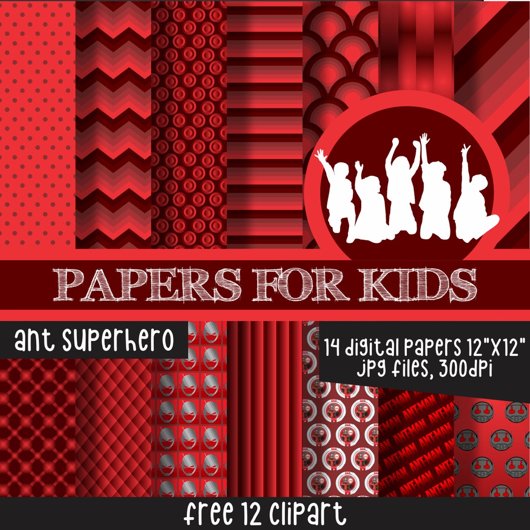 Ant Superhero, Digital Papers, Boys, Background, Birthday, Superhero ...