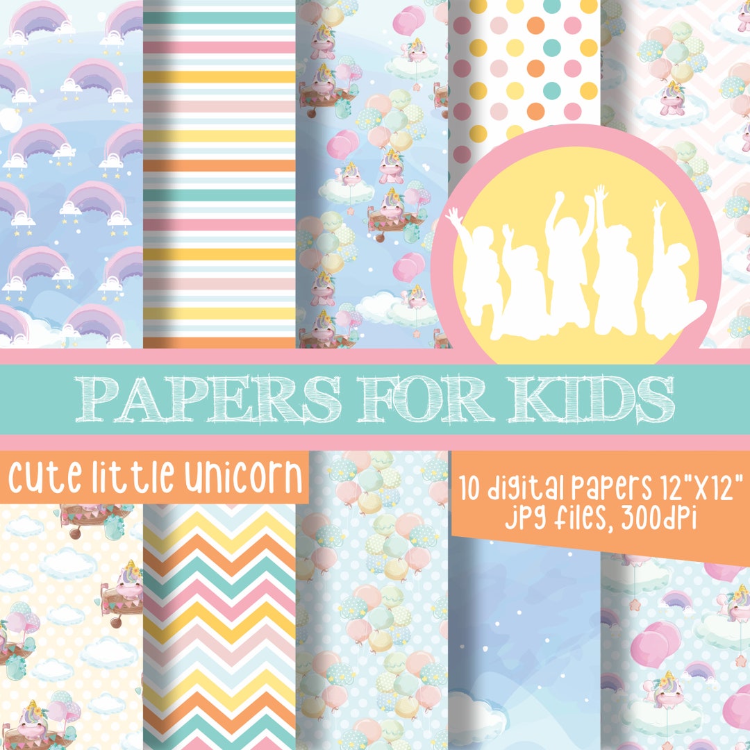 Unicorn, Digital Paper, Birthday, Unicorn Background, Unicorn Party ...
