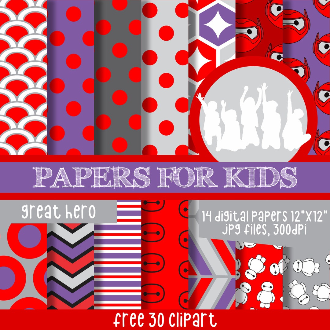 Great Hero, Digital Papers, Boys, Background, Birthday, Superhero ...