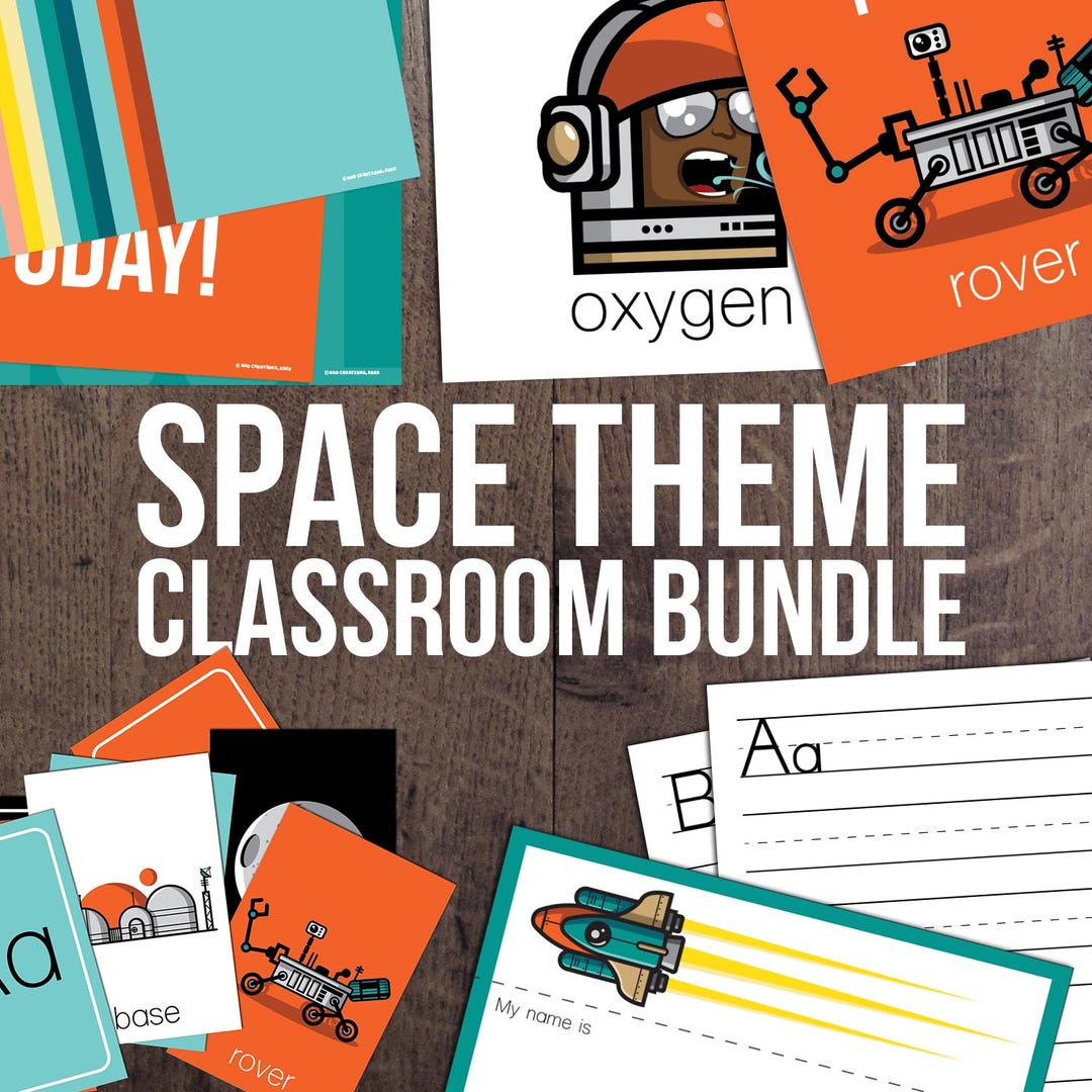 Classroom Space Theme Bundle - Etsy