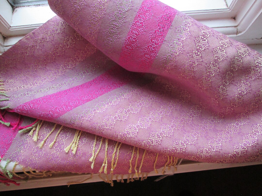 SALE ITEM A Hand-dyed and Hand-woven Unique Spun Silk Wrap From the ...