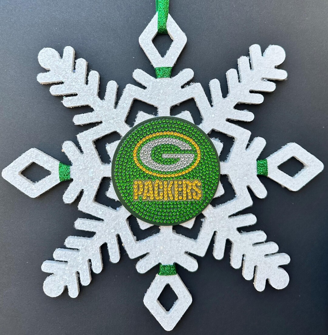 Green Bay PACKERS Snowflake Christmas Decor! One of A Kind! Free ...