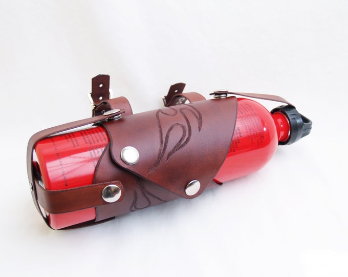 Leather Motorcycle Fuel Sling Bottle Holder Carrier Biker - Etsy