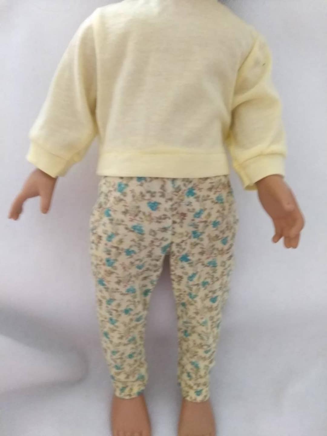 Yellow Long Sleeve Doll Shirt, Yellow Doll Top,yellow Doll Shirt, Doll ...