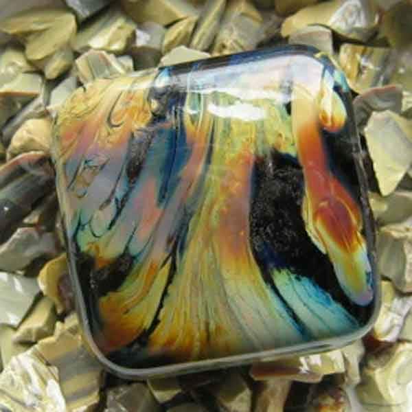 Glass Art Iris Orange Raku Frit #0 COE 96 Glass etna.com.pe