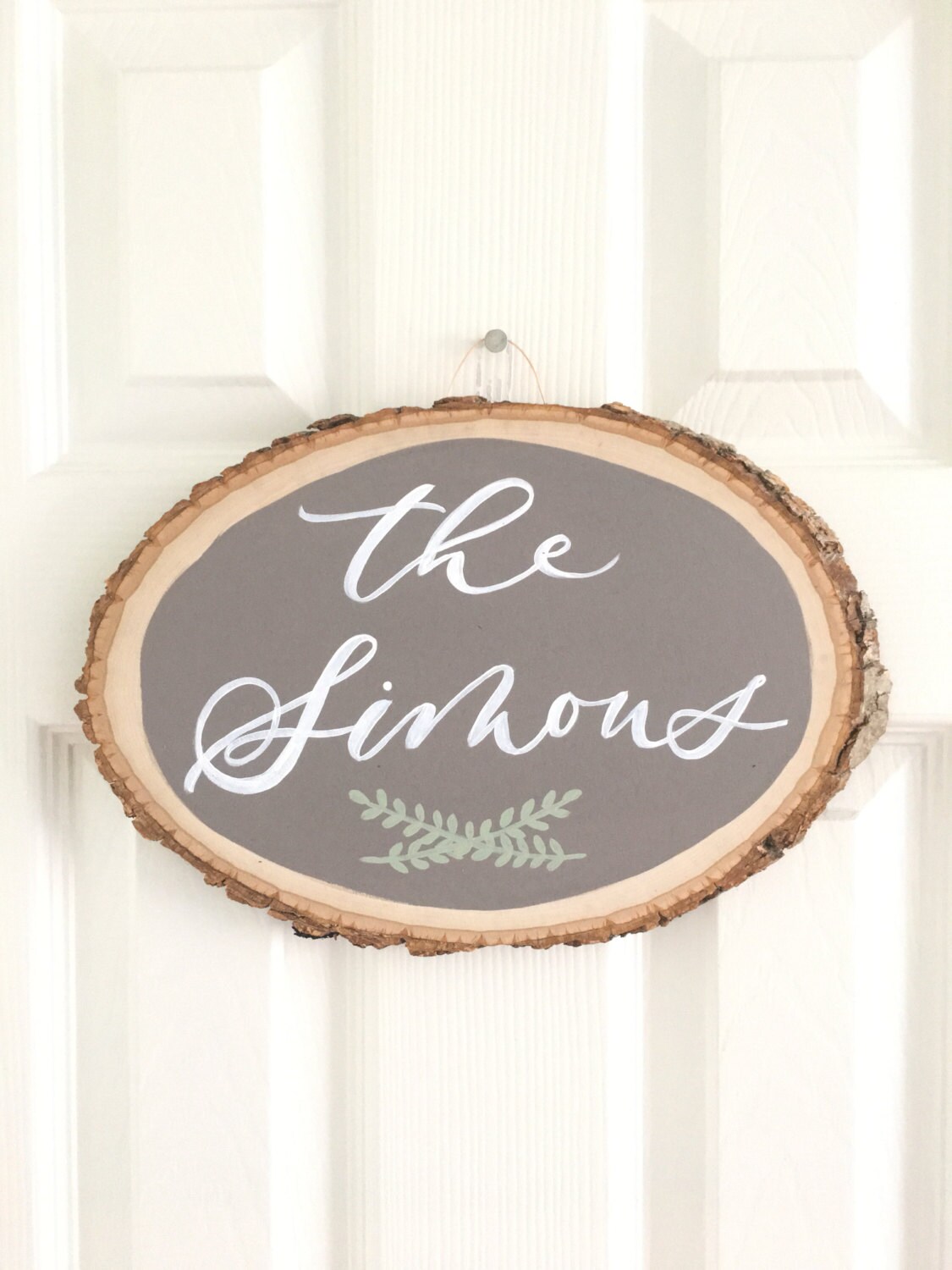 Custom Last Name Wood Slice - Etsy