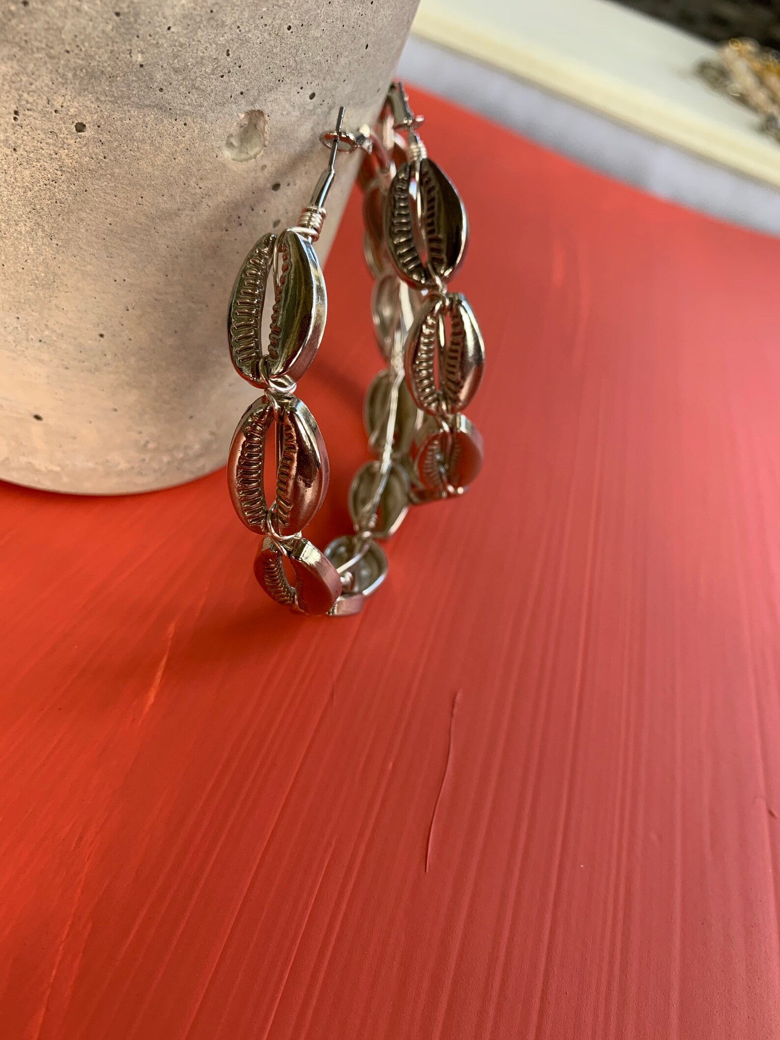 Cowrie Shell Hoops Cowrie Shell Hoops Vacation Shell - Etsy