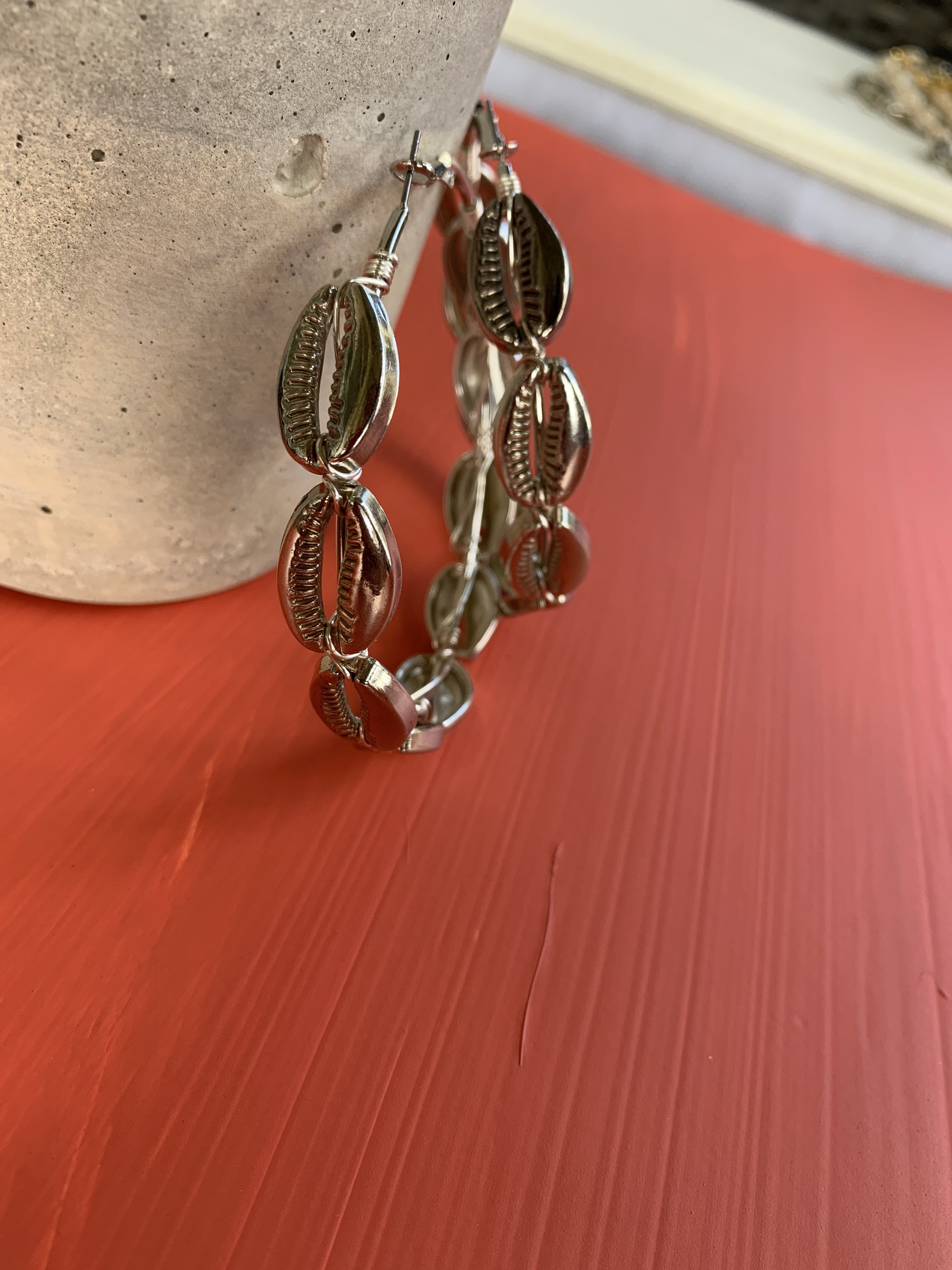 Cowrie Shell Hoops Cowrie Shell Hoops Vacation Shell - Etsy