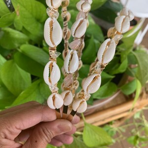 Cowrie Shell Headband, Cowrie Shell and Rose Quartz Headband, Mermaid ...