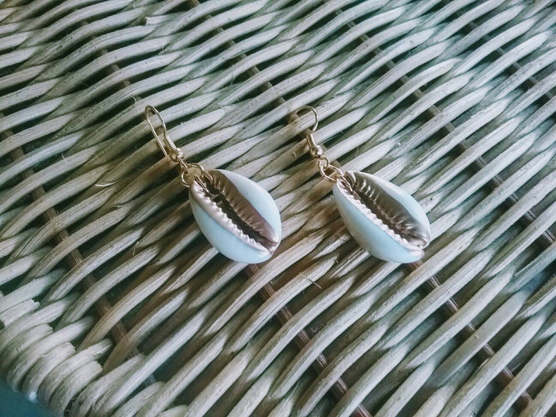 Cowrie Shell Jewelry Cowrie Shell Earrings African Jewelry - Etsy
