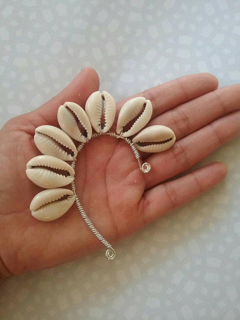 Cowrie Shell Earrings, Cowrie Shell Ear Cuffs, African Jewelry, Mermaid ...
