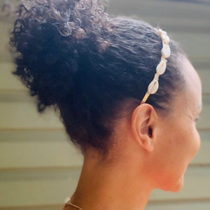 Cowrie Shell Headband, Cowrie Shell and Rose Quartz Headband, Mermaid ...