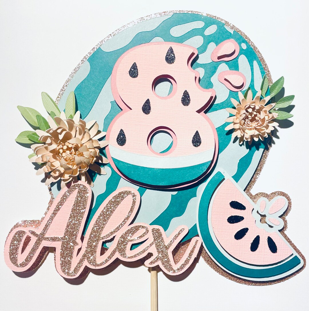 Watermelon Cake Topper - Etsy
