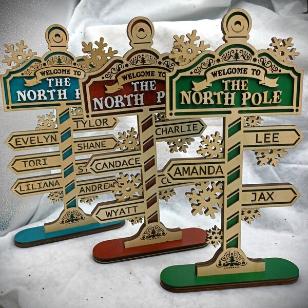 North Pole Sign - Etsy