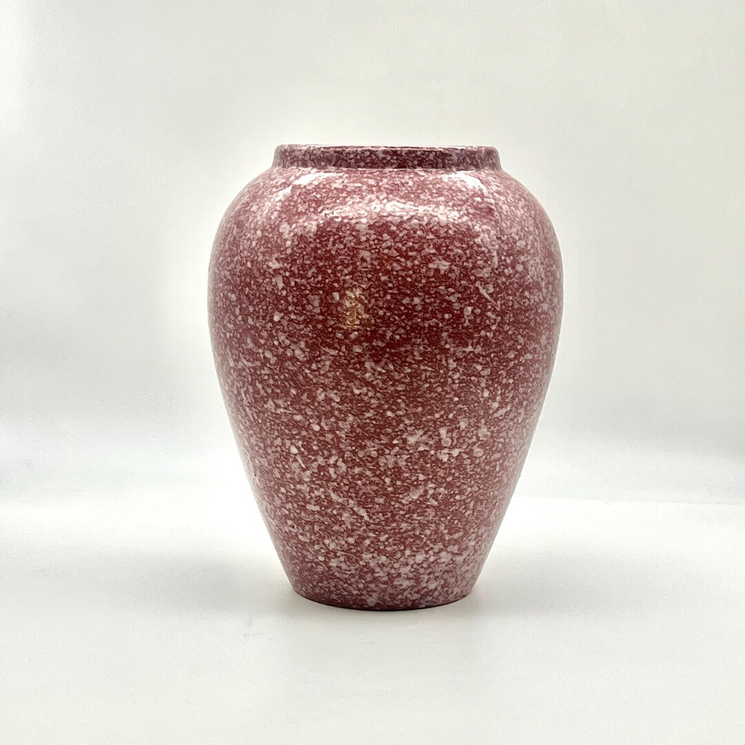 C. 1970s Mid-century Modern Pink Splatterware Vase - Etsy