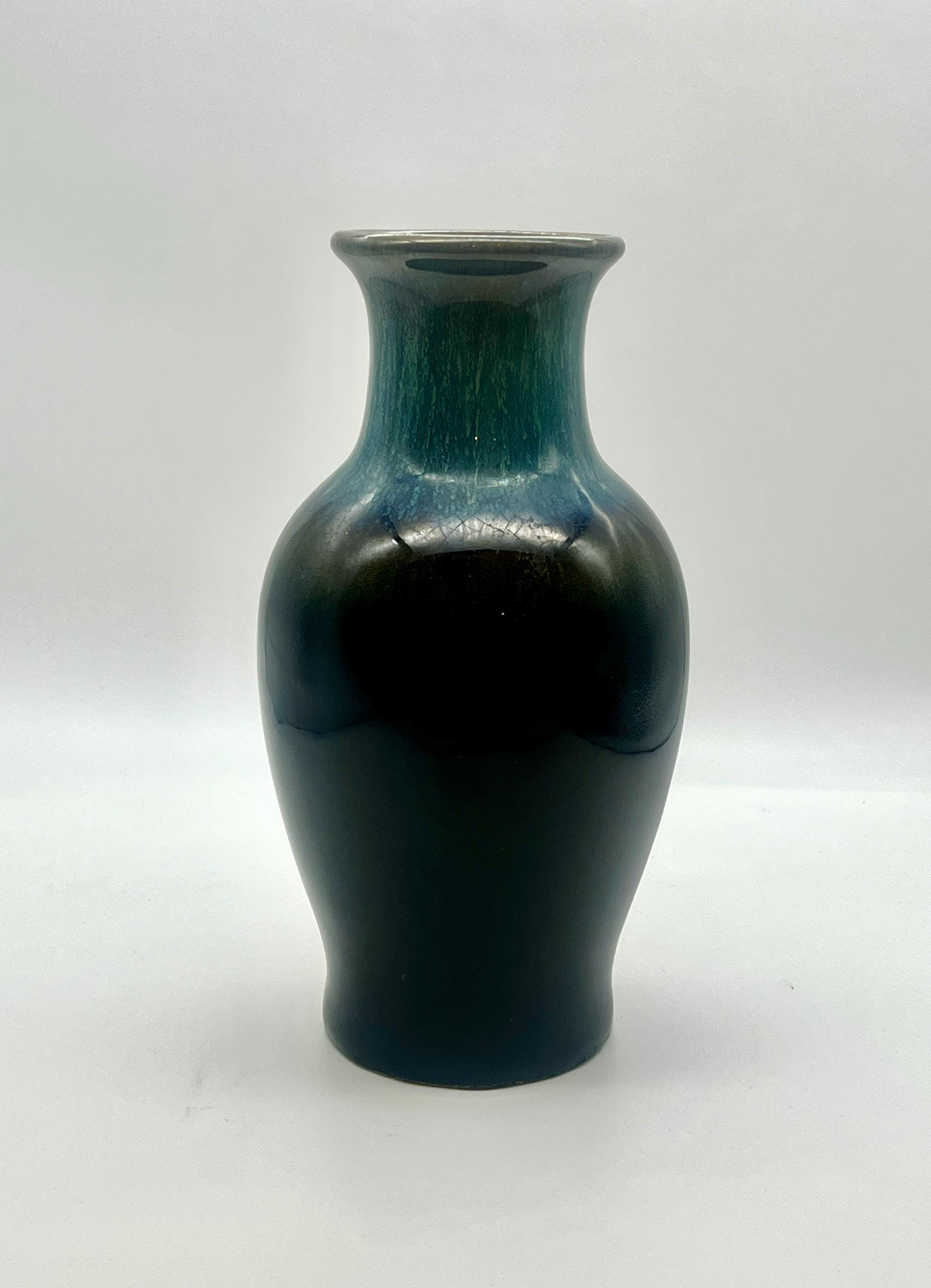 C. 1970s Drip Glazed Iridescent Pottery Vase - Etsy