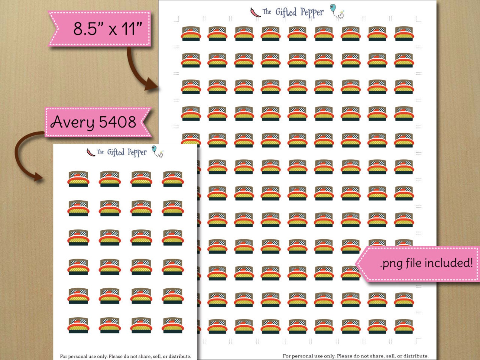 Bed Stickers printable Change Sheets Make Bed. for Erin | Etsy