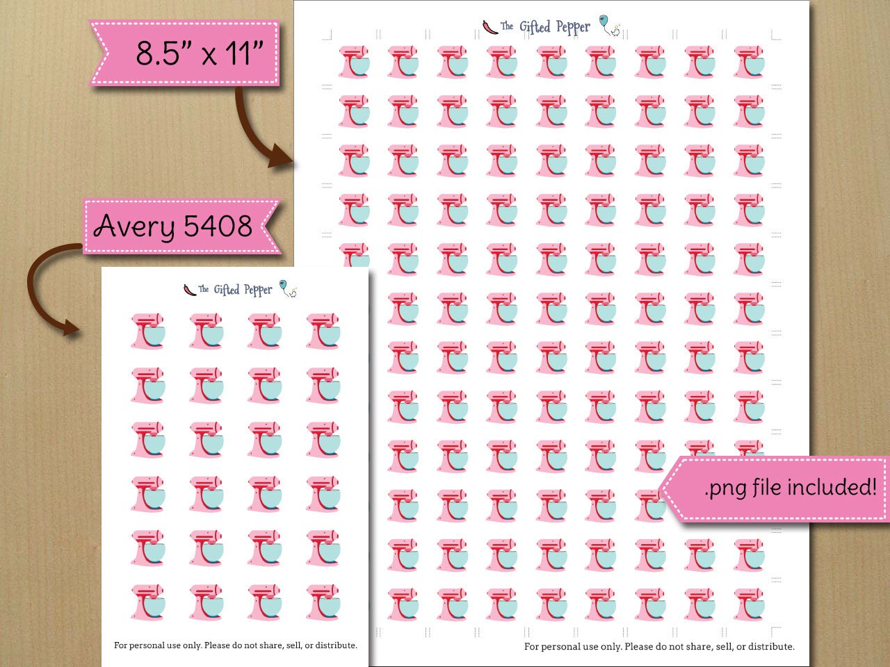 Stand Mixer Stickers printable. Baking Reminder. for Erin | Etsy