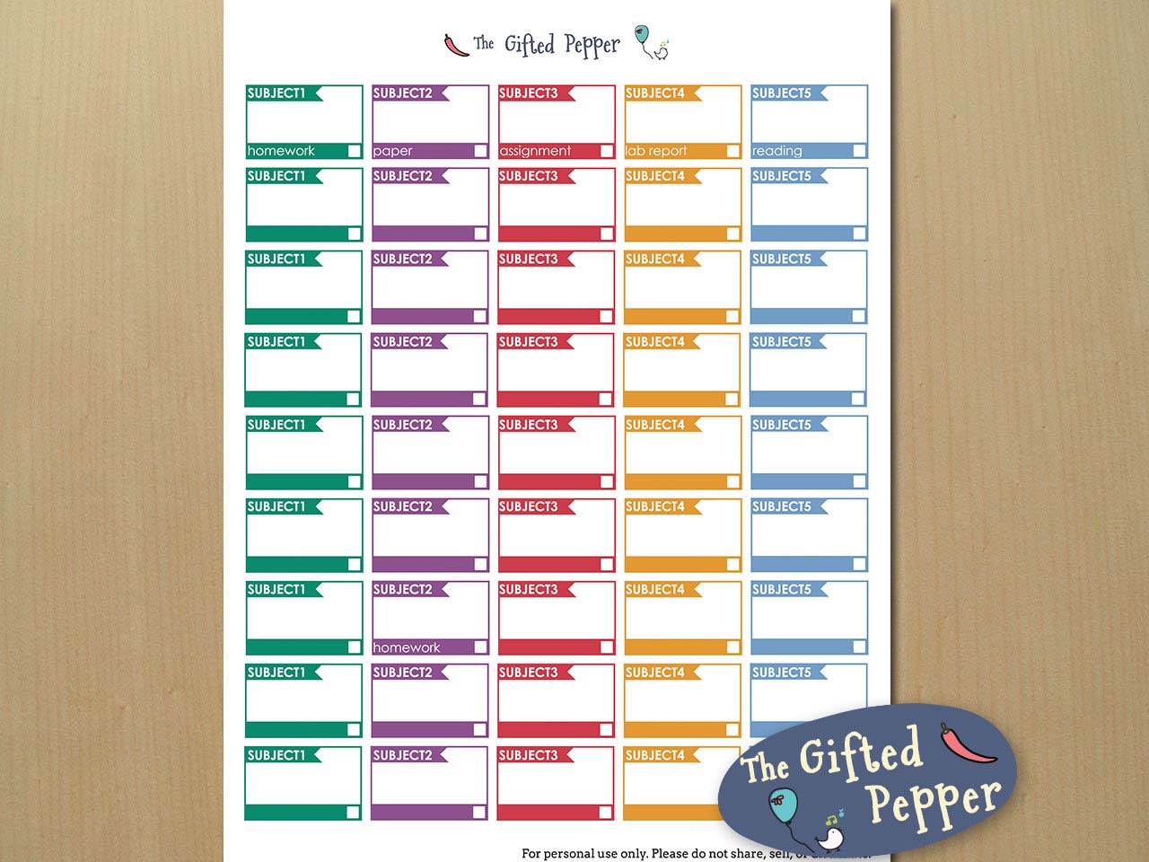 Editable Student Stickers printable. School College - Etsy