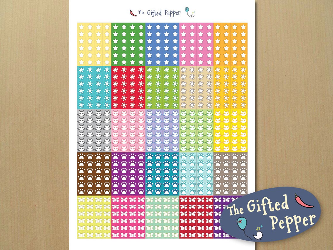 Checklist Stickers With Cute Check Boxes printable. for Erin - Etsy