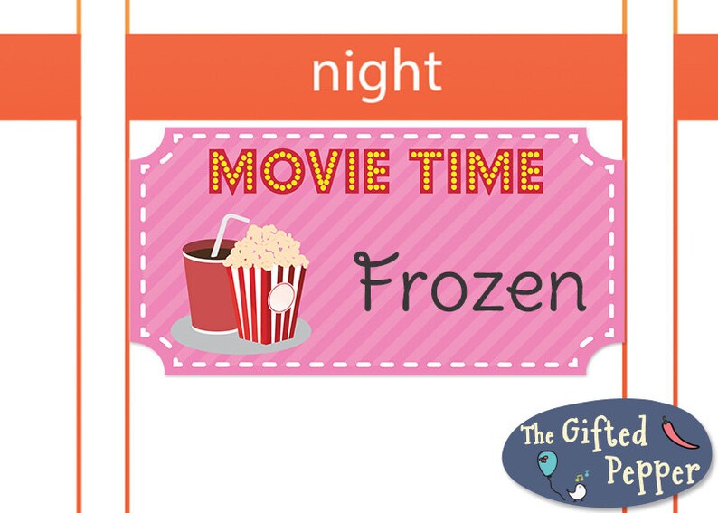 Movie Time Stickers printable. for Erin Condren Planner. - Etsy