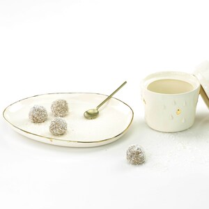 Handmade Ceramic Sugar Basin. Porcelain Dainty Sugar Bowl. Modern Jar ...