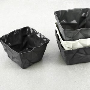 Origami Ceramic Bowl.minimalist Porcelain Bowl. Simple Design.triangle ...