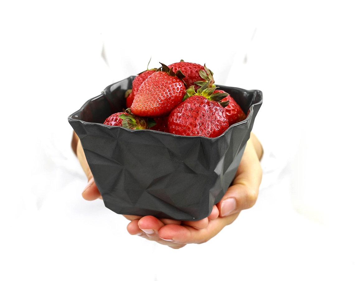 Origami Ceramic Bowl.Minimalist Porcelain Bowl. Simple | Etsy