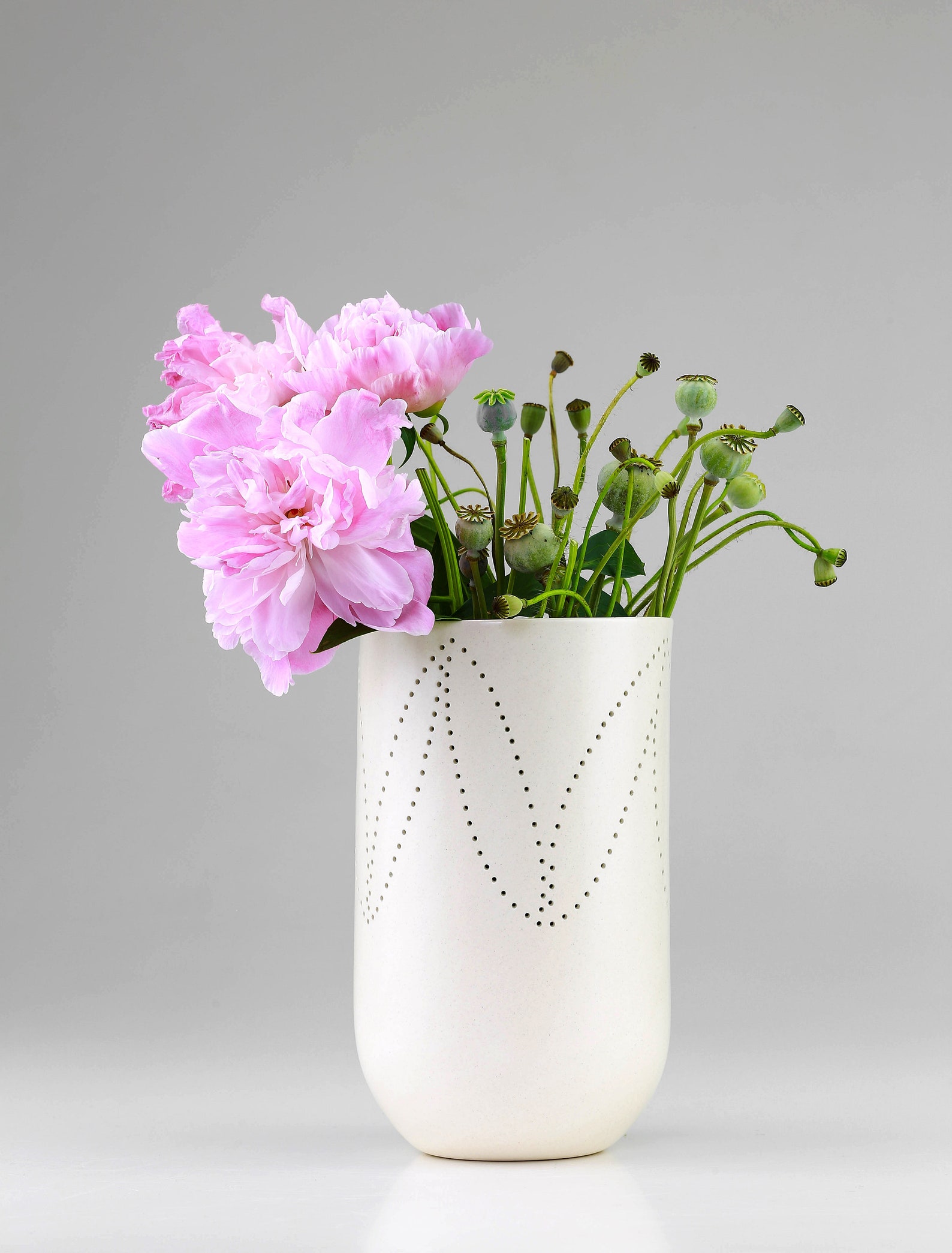 White Tube Vase. Handmade Ceramic Vase. Modern White Vase. | Etsy