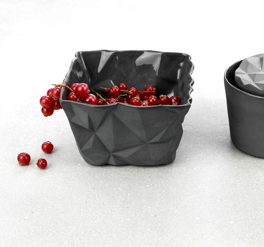 Origami Ceramic Bowl.minimalist Porcelain Bowl. Simple Design.triangle ...