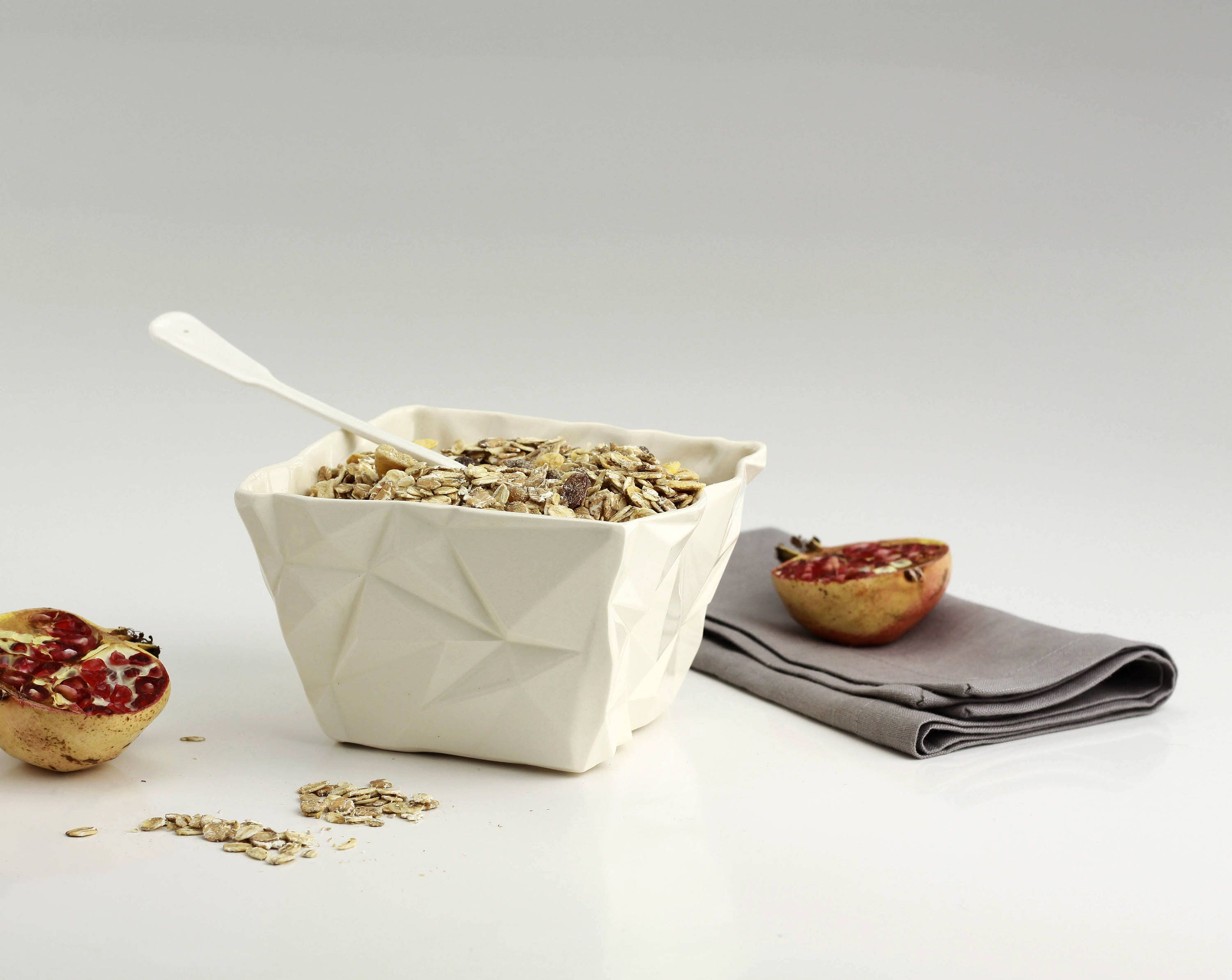 Origami Ceramic Bowl. Minimalist Porcelain Bowl. Simple | Etsy