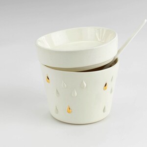 Handmade Ceramic Sugar Basin. Porcelain Dainty Sugar Bowl. Modern Jar ...