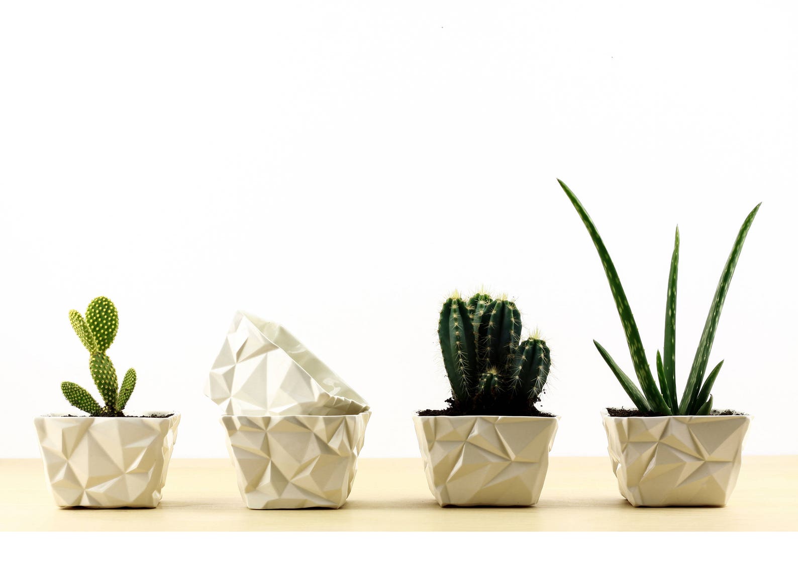 Origami Porcelain Planter.geometric Bowl.minimalist Handmade - Etsy