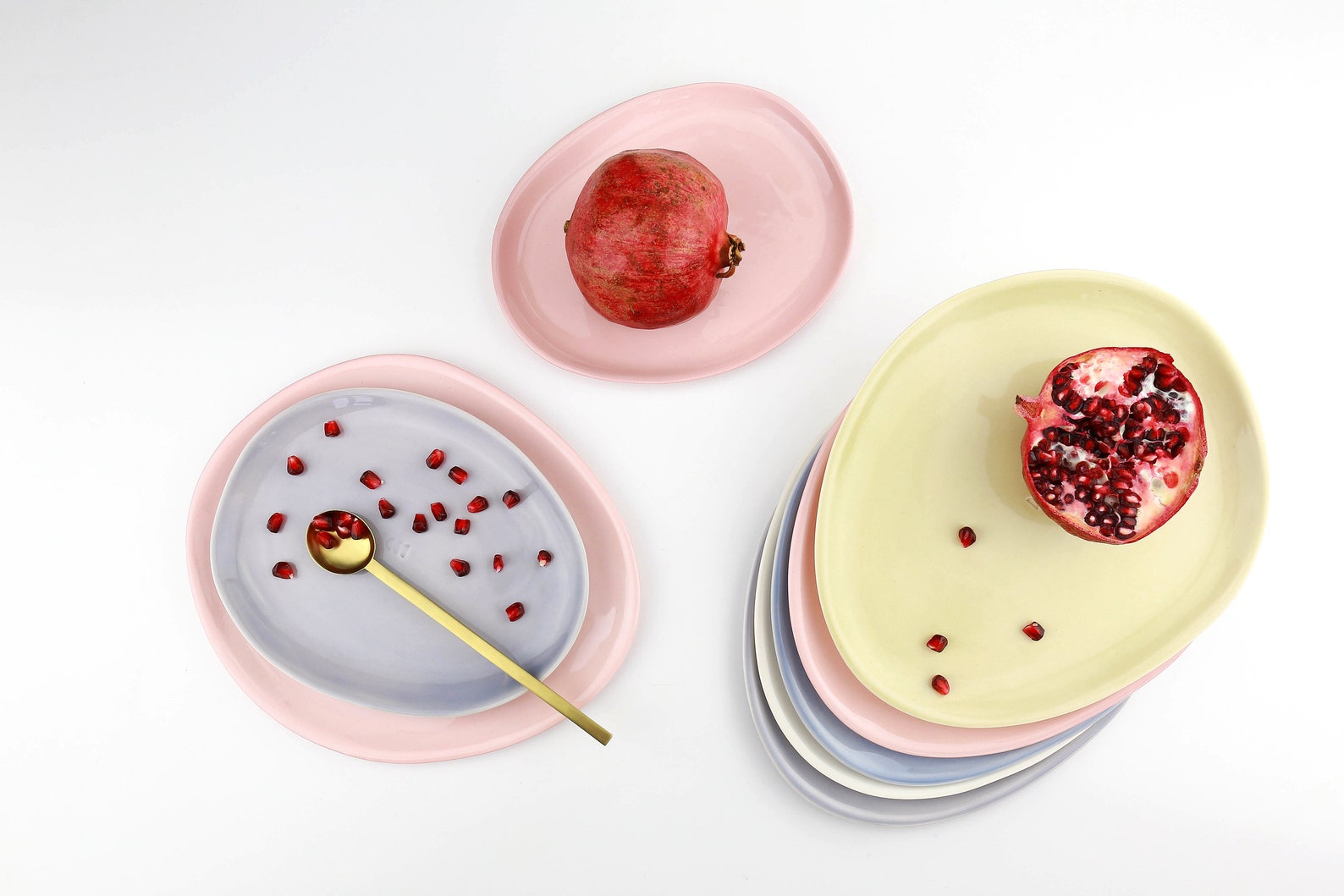 Porcelain Dinnerware. Unique Pottery Plate. Handmade Ceramic Dainty ...