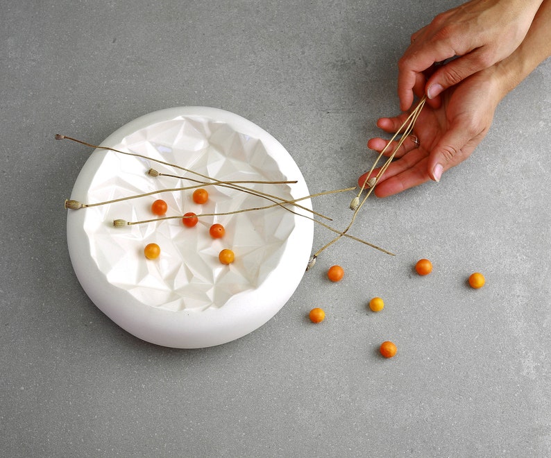 Origami Ceramic Bowl. Minimalist Porcelain Bowl. Simple | Etsy