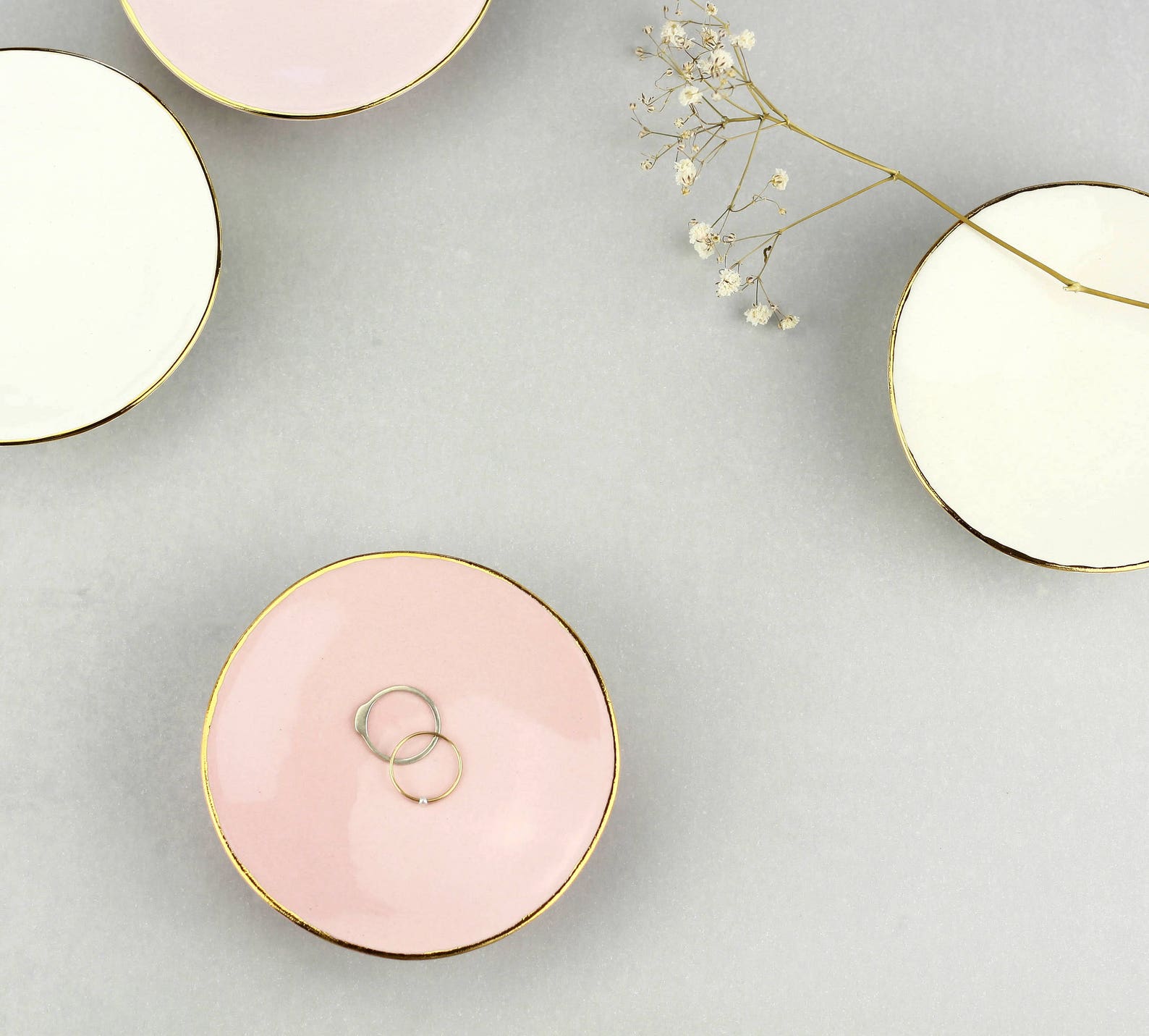 Pink Porcelain Engagement Ring Dish. Handmade Ceramic | Etsy