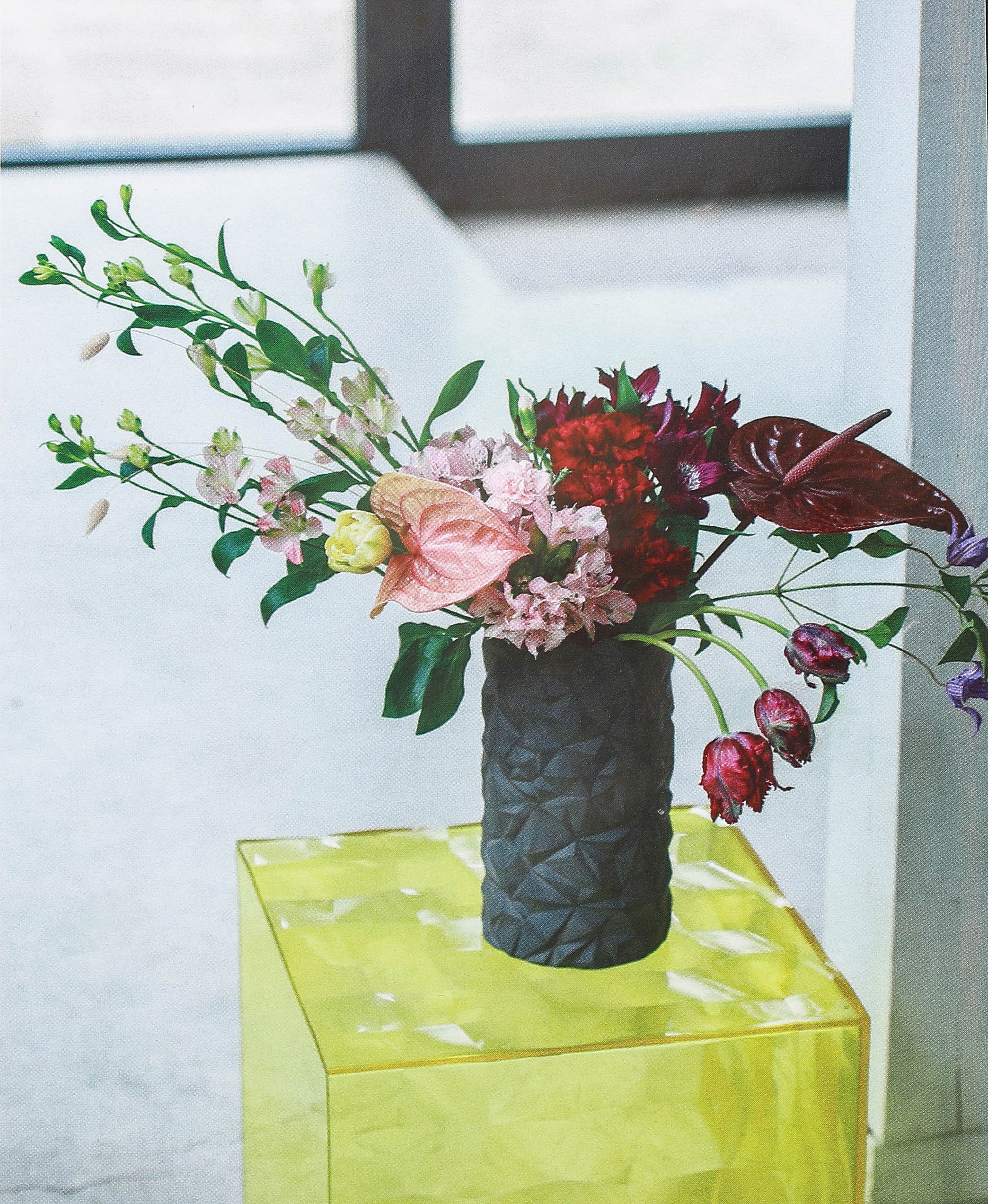 Geometric Vase Gray Ceramic Vase Origami Inspired Gray | Etsy