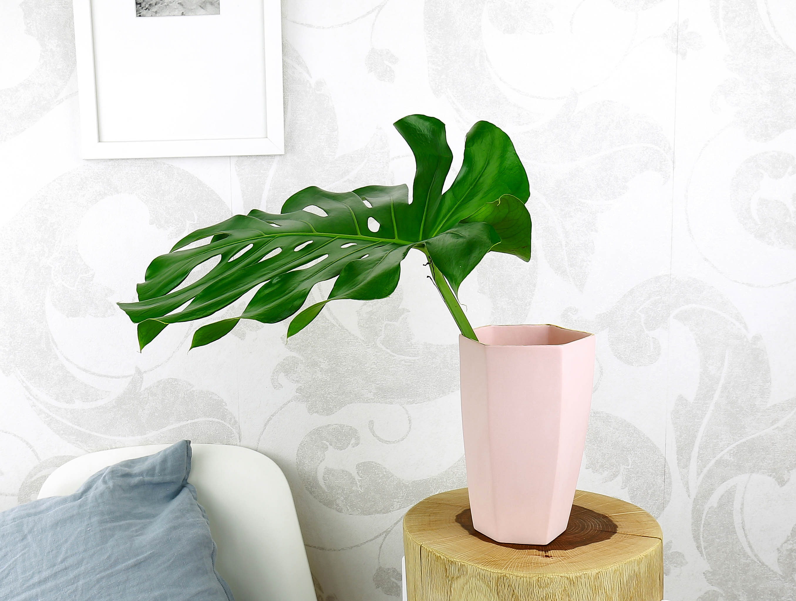 Geometric Minimalist Pink Porcelain Vase.handmade Contemporary Ceramic ...