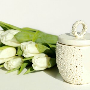 Handmade Ceramic Sugar Basin. Porcelain Dainty Sugar Bowl. Modern Jar ...