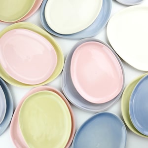 Porcelain Dinnerware. Unique Pottery Plate. Handmade Ceramic Dainty ...