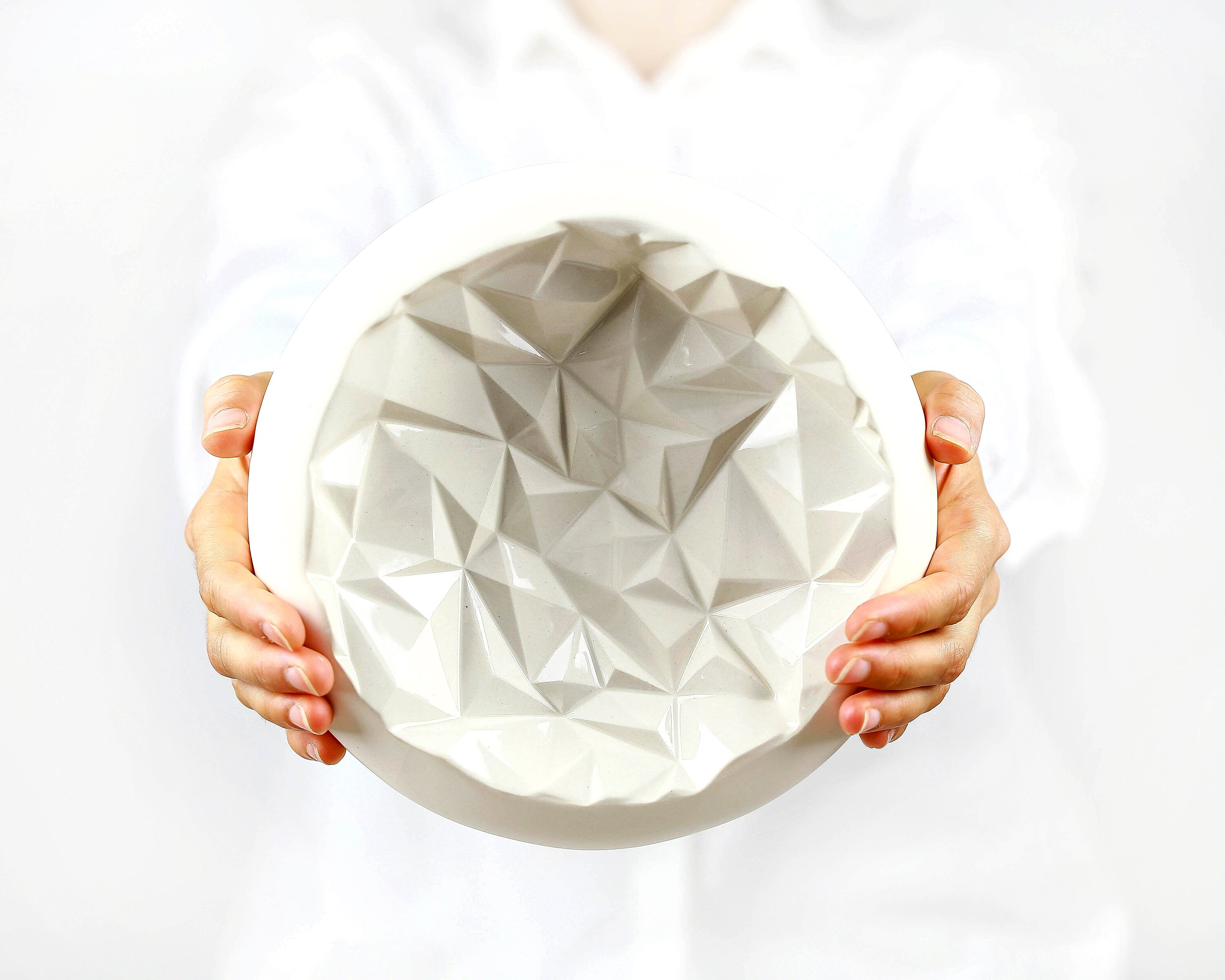 Origami Ceramic Bowl. Minimalist Porcelain Bowl. Simple - Etsy