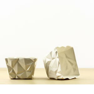 Origami Ceramic Bowl. Minimalist Porcelain Bowl. Simple Design.triangle ...