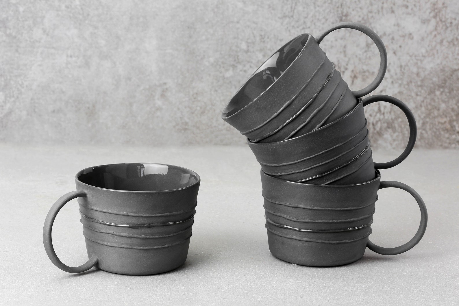 Black Matte Porcelain Mug. Handmade Ceramic Tea Mug. Porcelain | Etsy