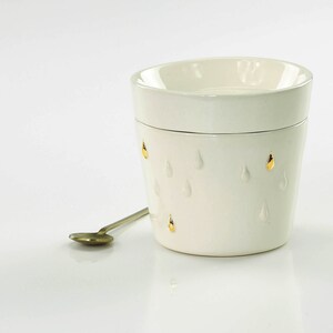 Handmade Ceramic Sugar Basin. Porcelain Dainty Sugar Bowl. Modern Jar ...