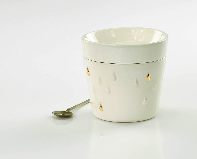 Handmade Ceramic Sugar Basin. Porcelain Dainty Sugar Bowl. Modern Jar ...