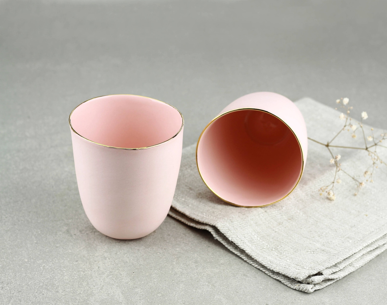 Pink Tumblerceramic Coffee Cupporcelain Cupceramic | Etsy