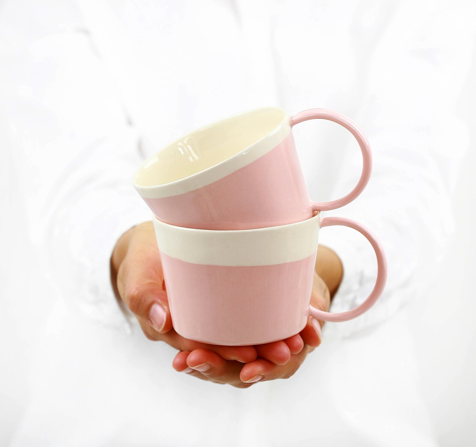 Handmade Pink Mug. Ceramic Coffee Cup. Porcelain Simple Tea | Etsy