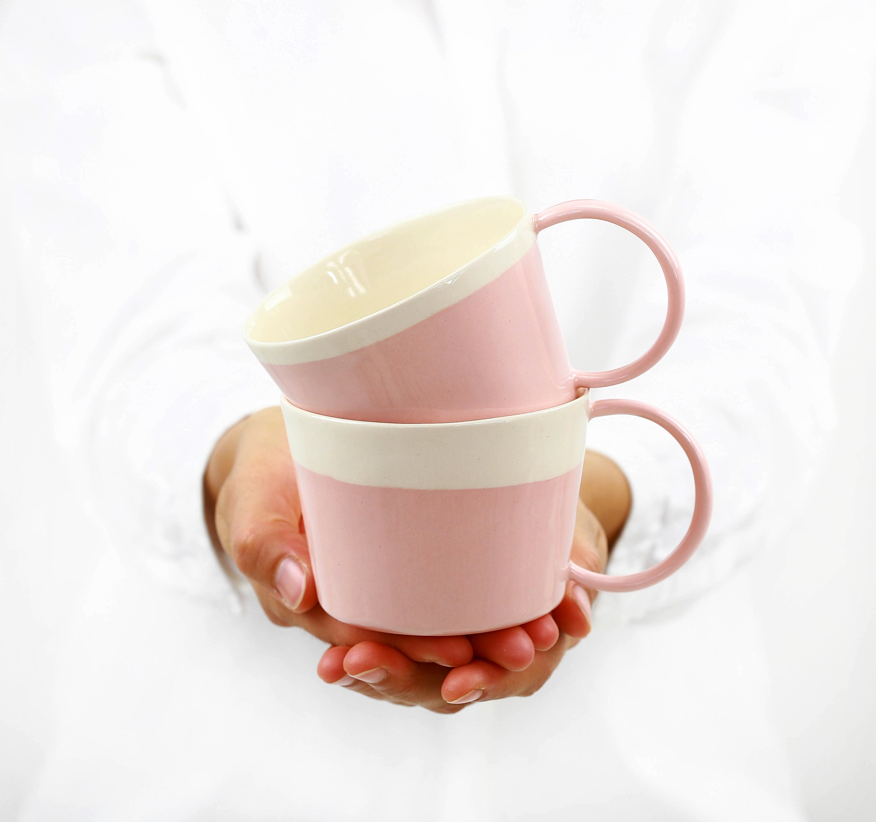 Handmade Pink Mug. Ceramic Coffee Cup. Porcelain Simple Tea | Etsy